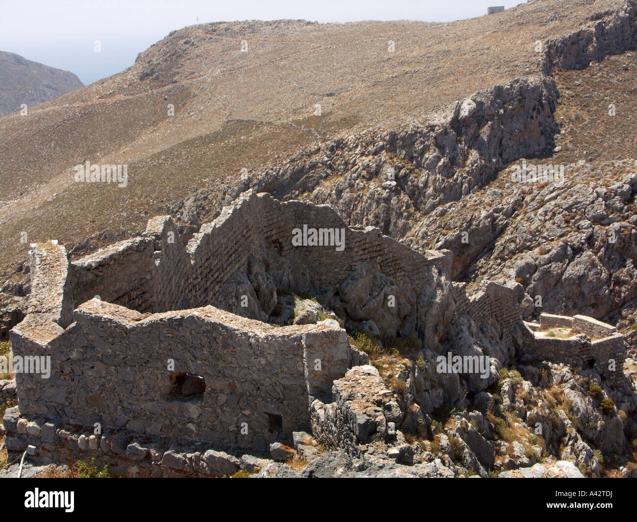 Pera Kastro Castle, Horio, Kalymnos, Greece Stock Photo - Alamy