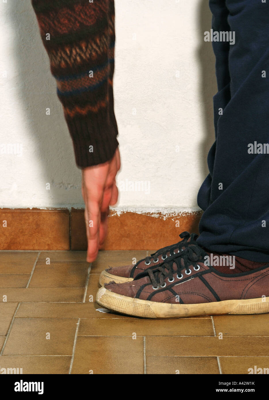 Bend over touch toes hi-res stock photography and images - Alamy