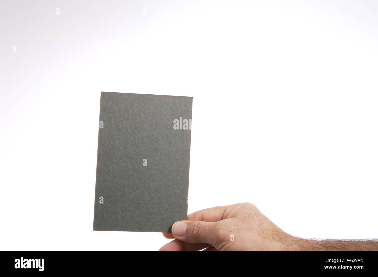 blank sign blank card holding Stock Photo - Alamy