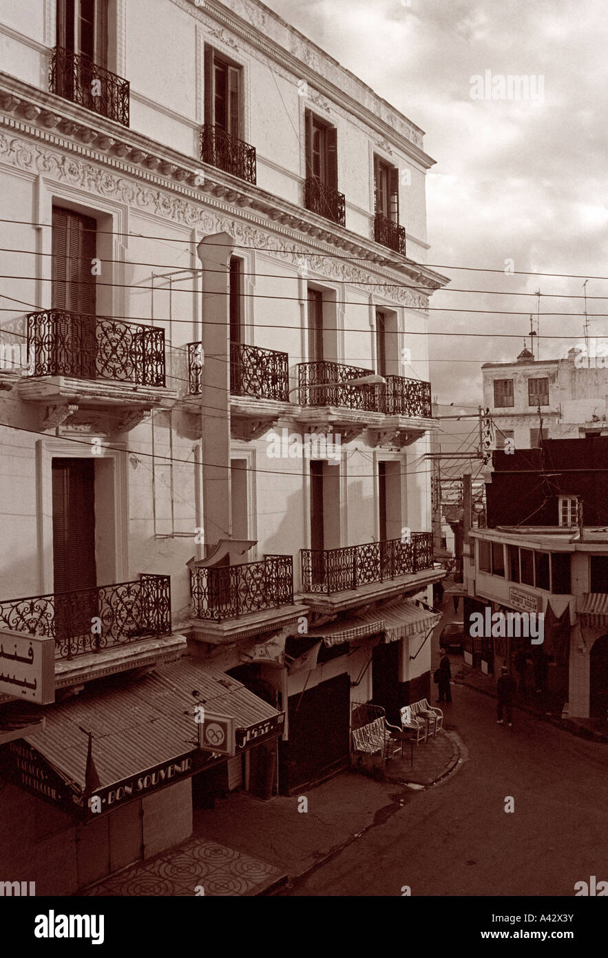 BUILDINGS IN THE CENTRE OF TANGIER MOROCCO NORTHERN AFRICA Stock Photo ...