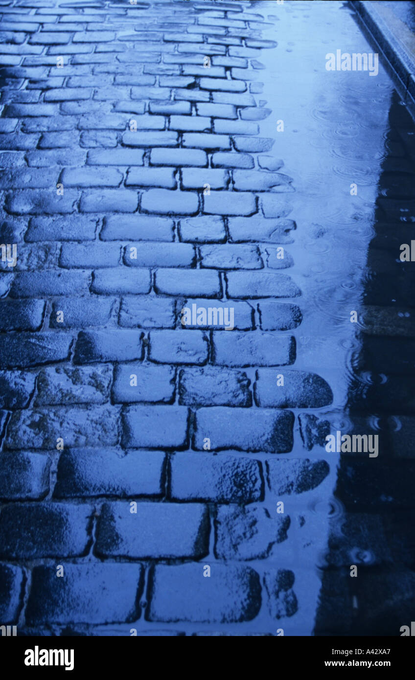 The wet street texture Stock Photo - Alamy