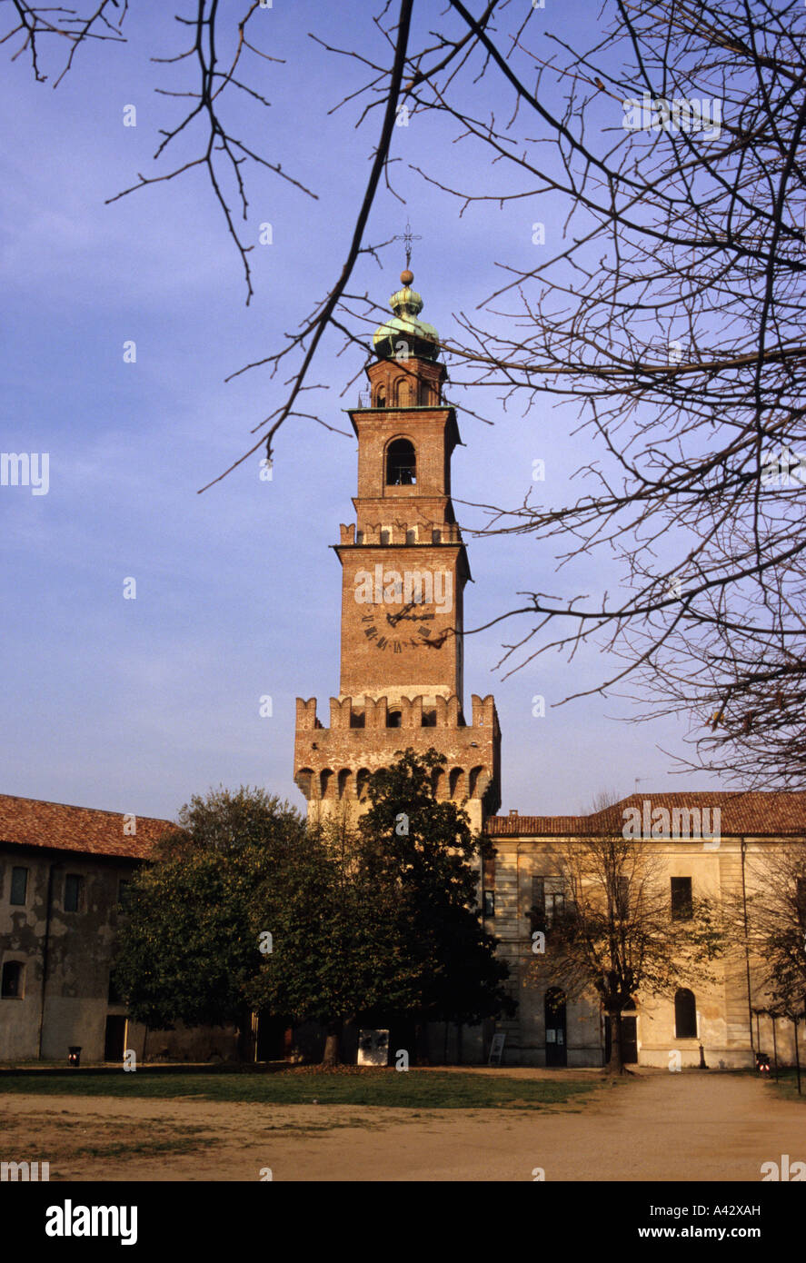 Torre del Bramante Bramante Tower Vigevano Lombardy Italy Stock Photo ...