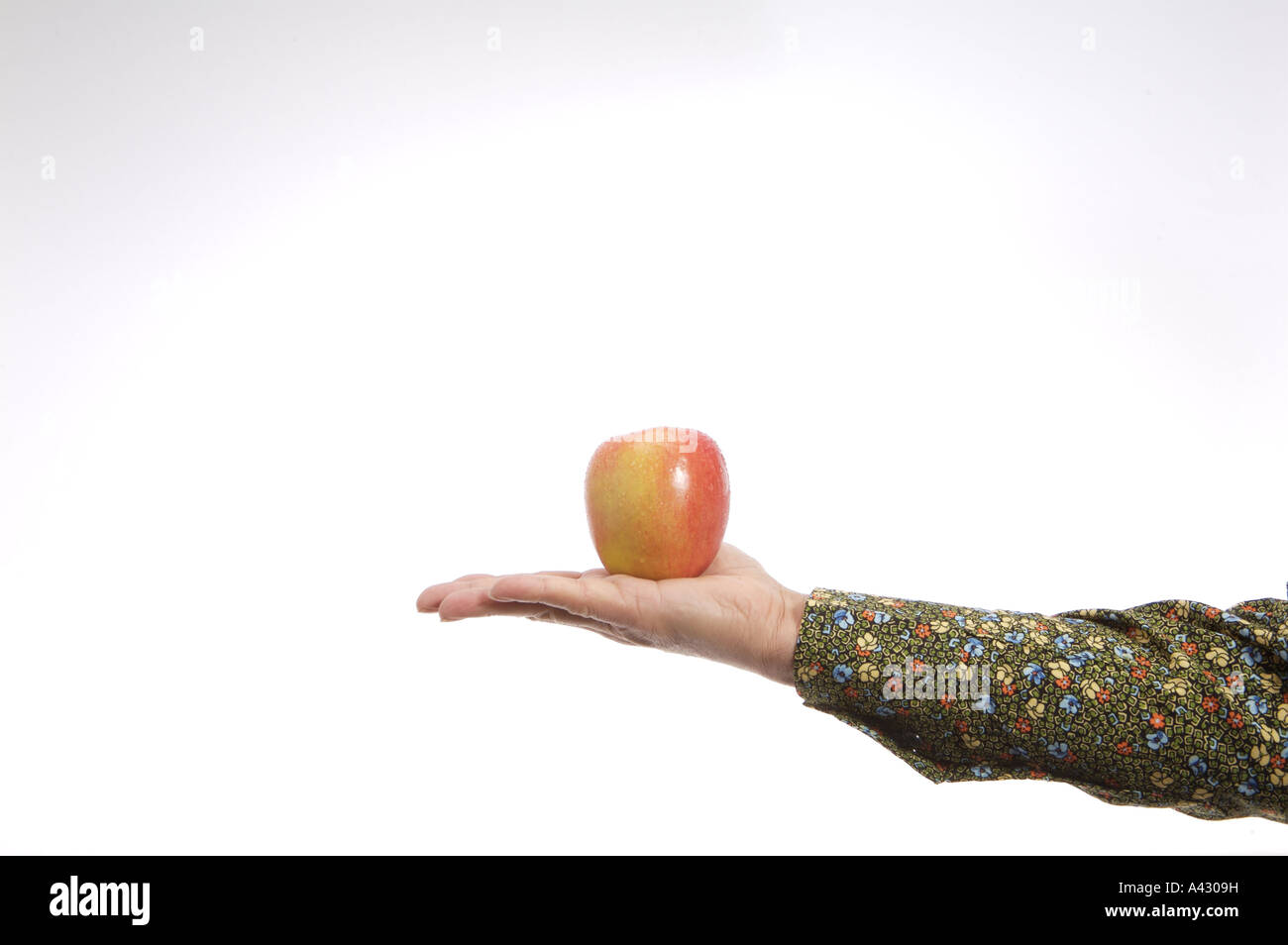 hand arm holding apple Stock Photo - Alamy