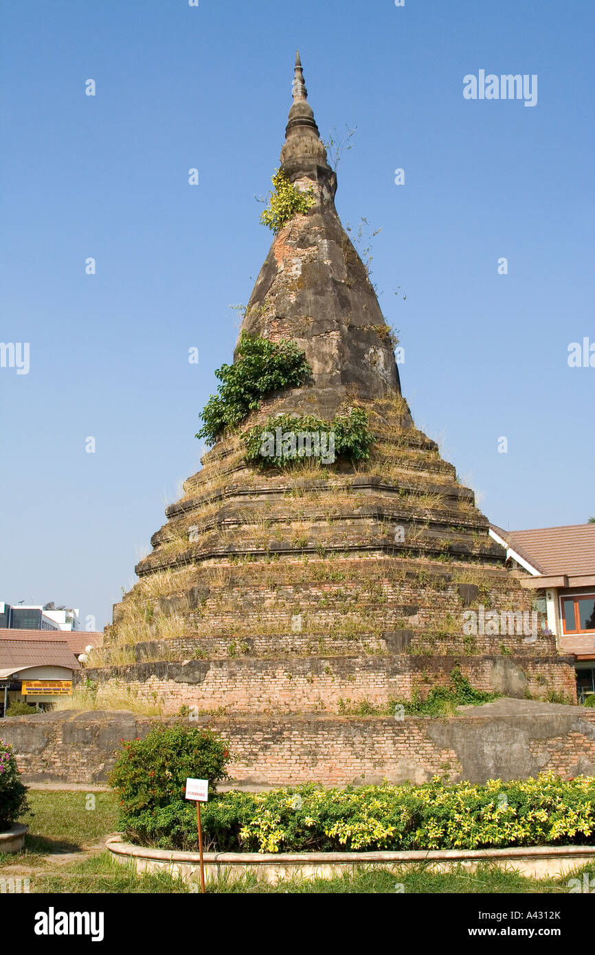 That Dam or Black Stupa Vientiane Laos Stock Photo - Alamy