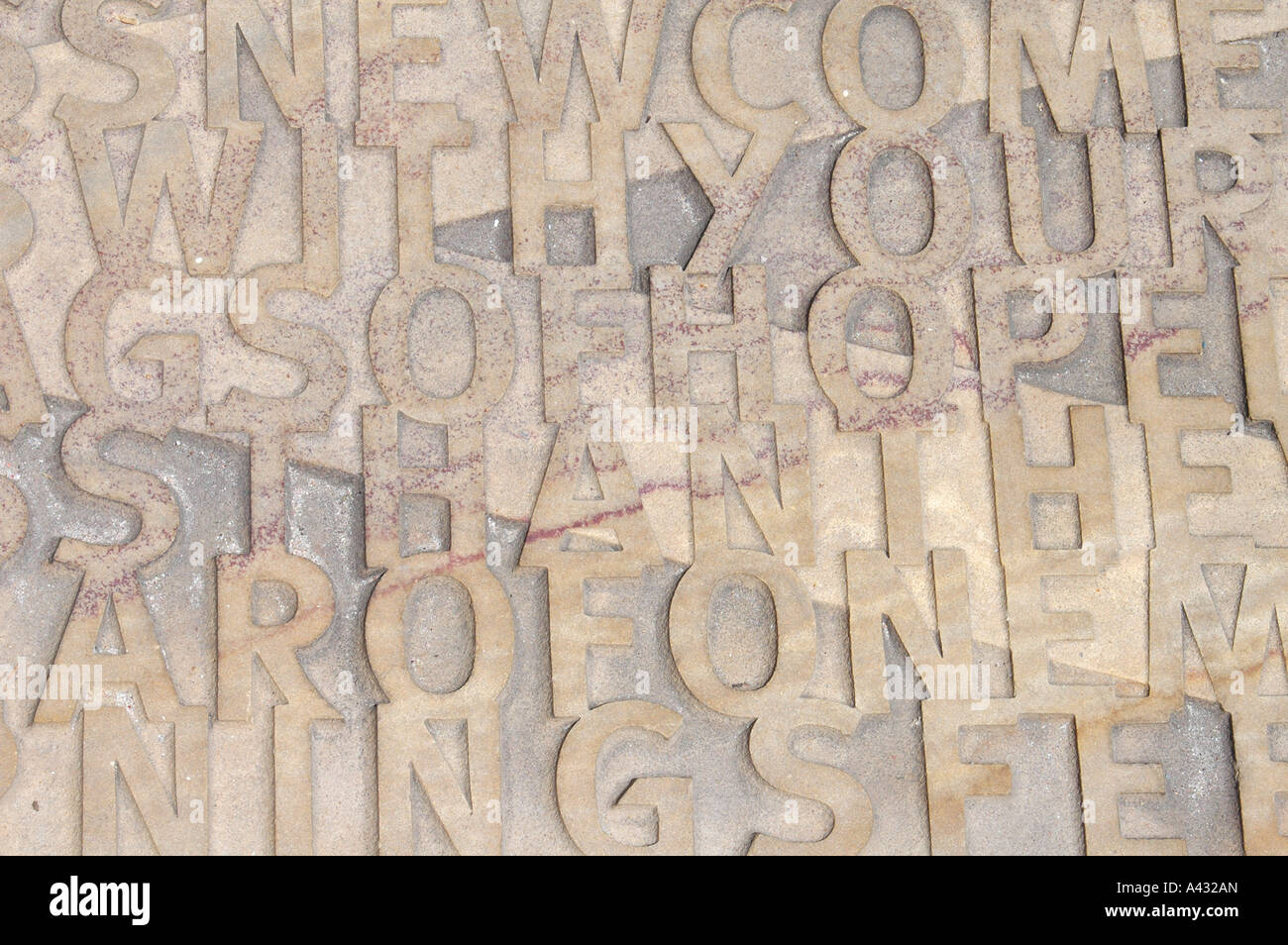 Carving alphabet letters pavement tiles hi-res stock photography and ...