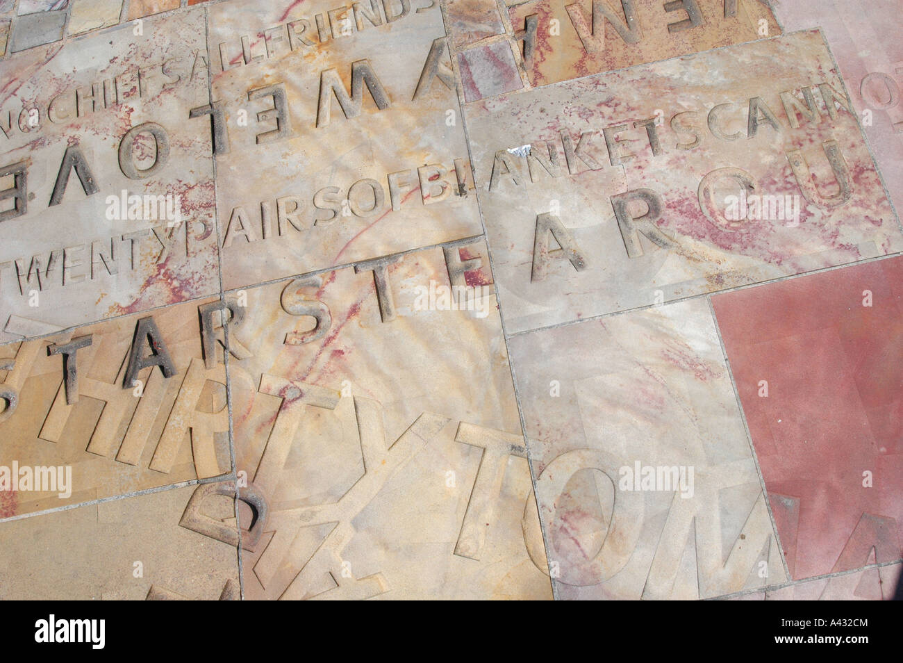 Carving alphabet letters pavement tiles hi-res stock photography and ...