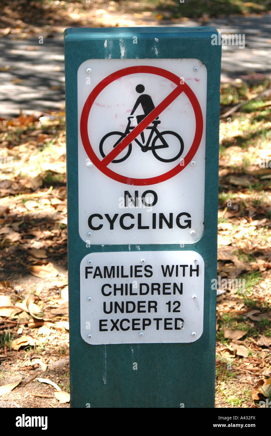No cycling allowed Stock Photo - Alamy