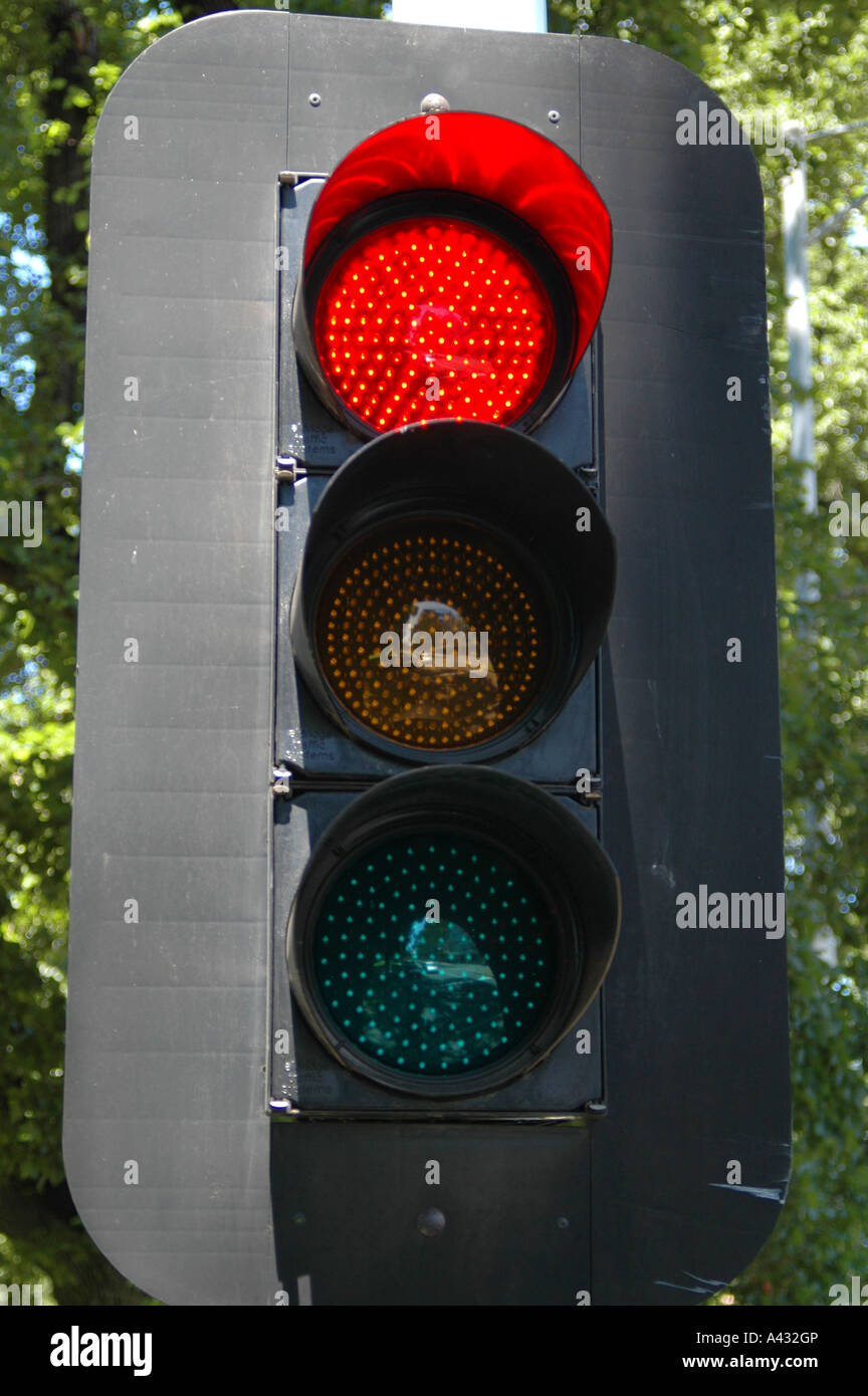 Red Traffic light Stock Photo - Alamy