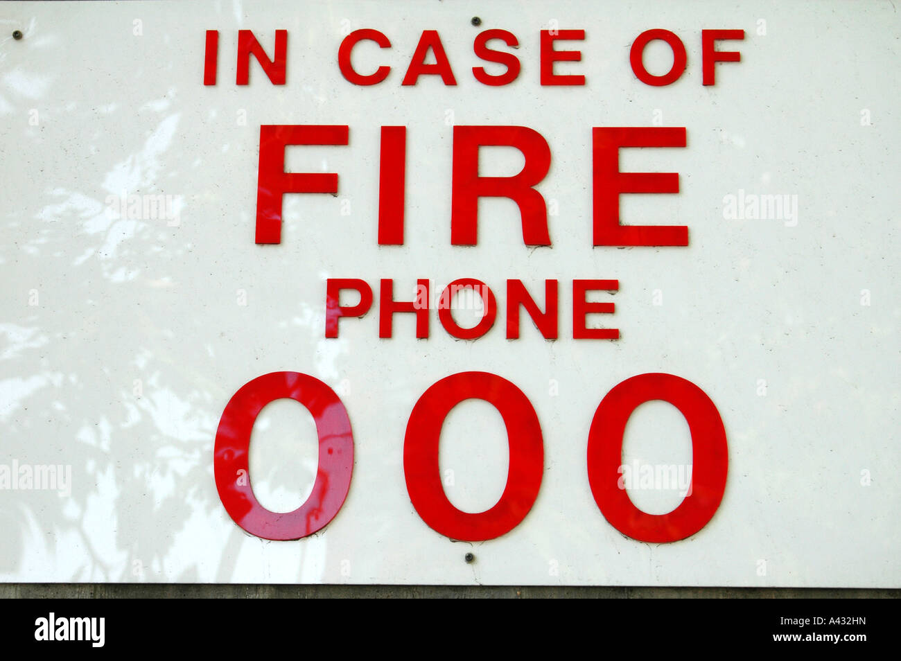 Dial 000 for Fire Brigade Stock Photo - Alamy