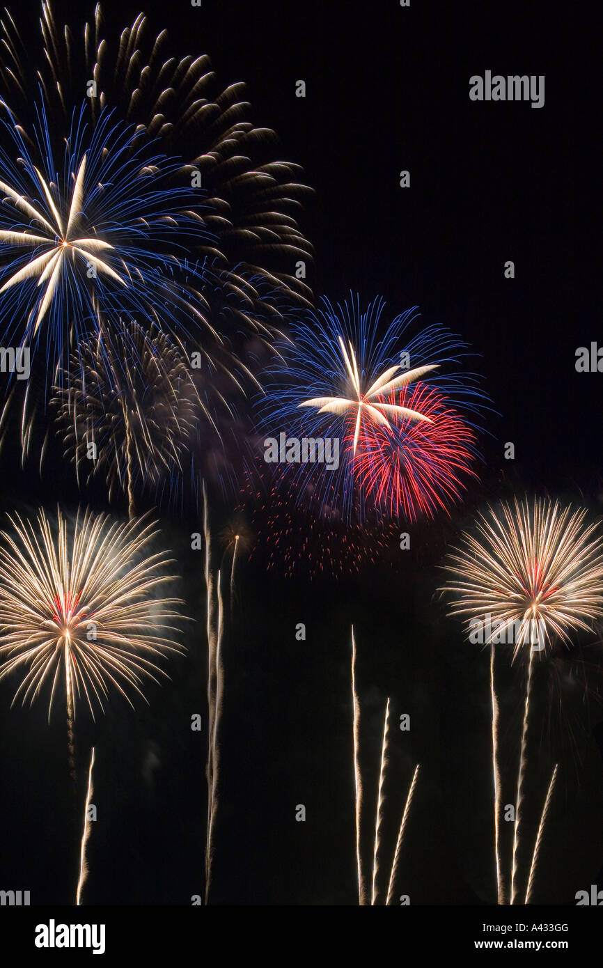 Fourth of July fireworks display Stock Photo - Alamy