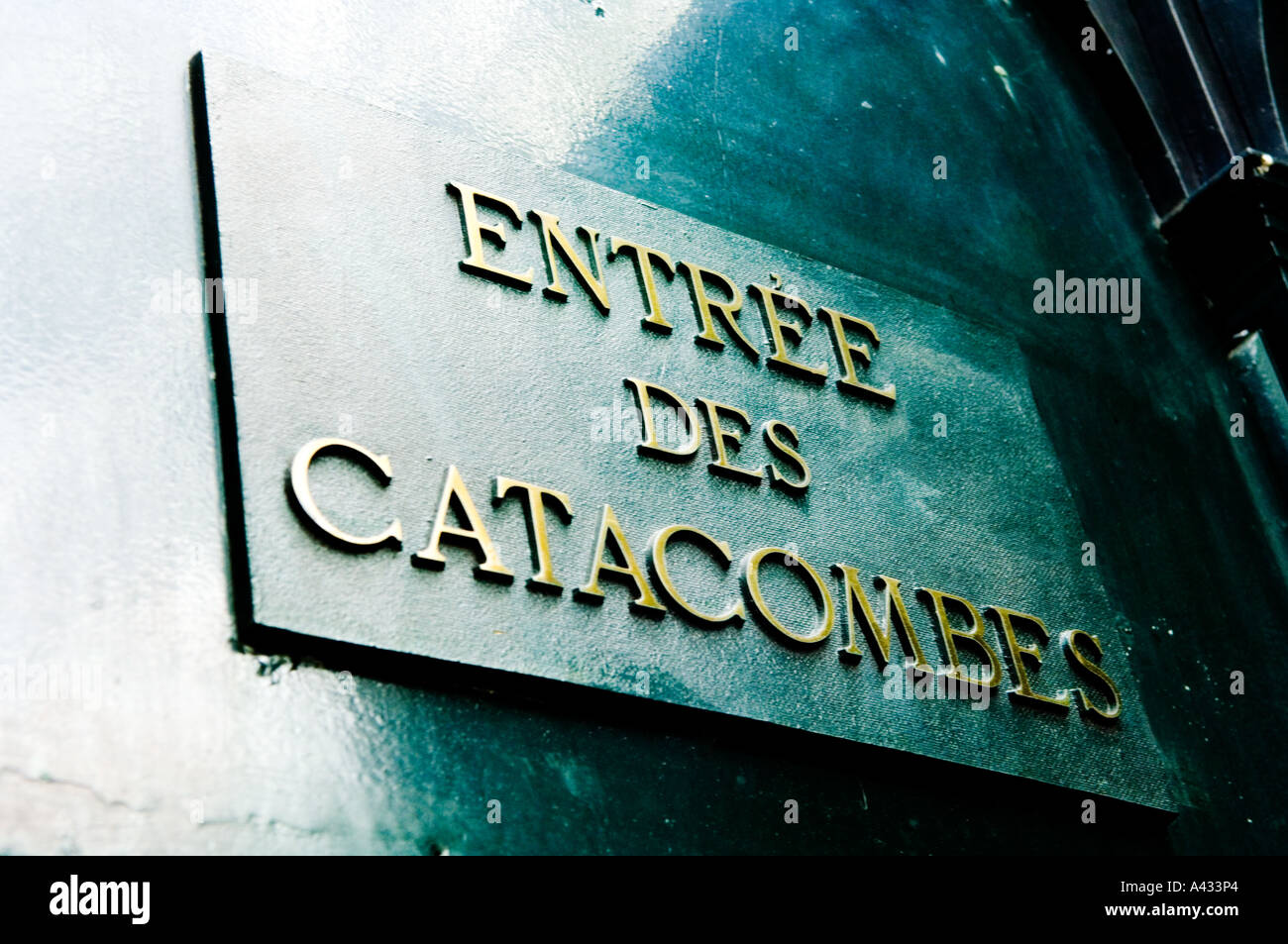 Sign to entry of the catacombes in Paris France Stock Photo - Alamy