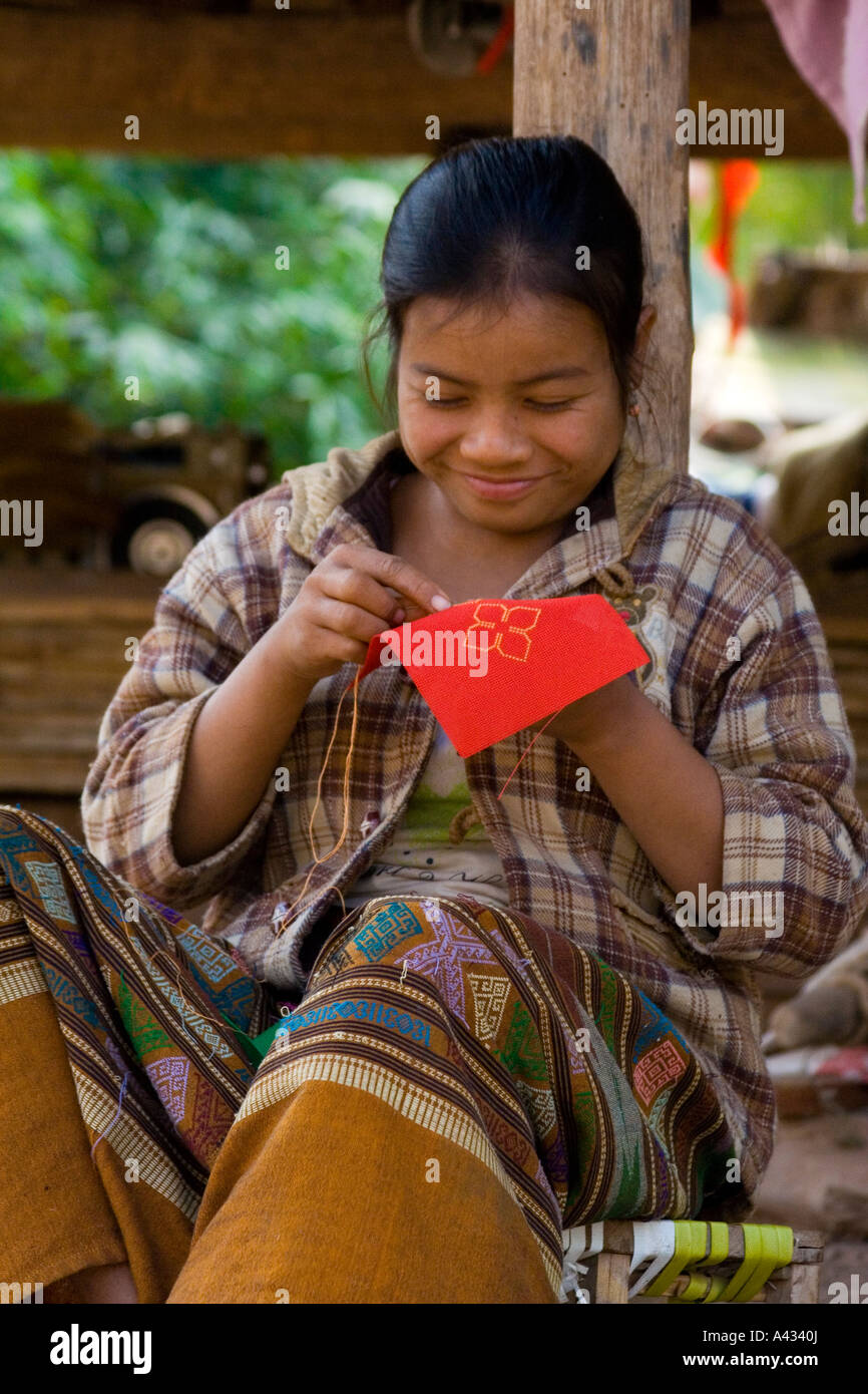 Lao textile sewing hi-res stock photography and images - Alamy