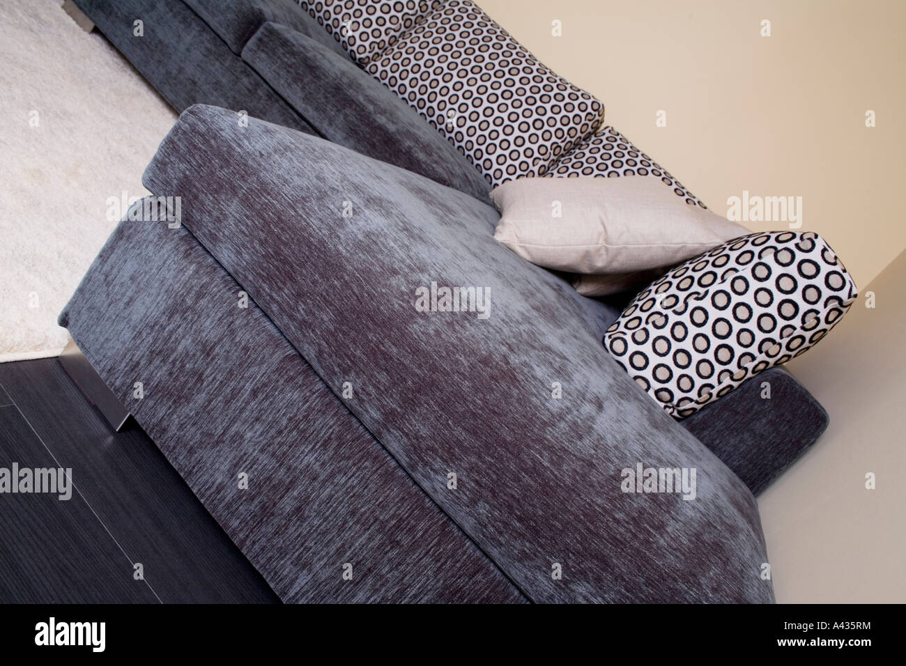 Diagonal view of a sofa Stock Photo - Alamy