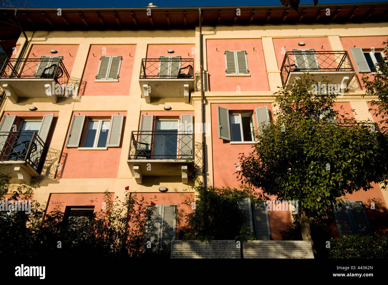 Building facade. Italy, Orta San Giulio Stock Photo - Alamy