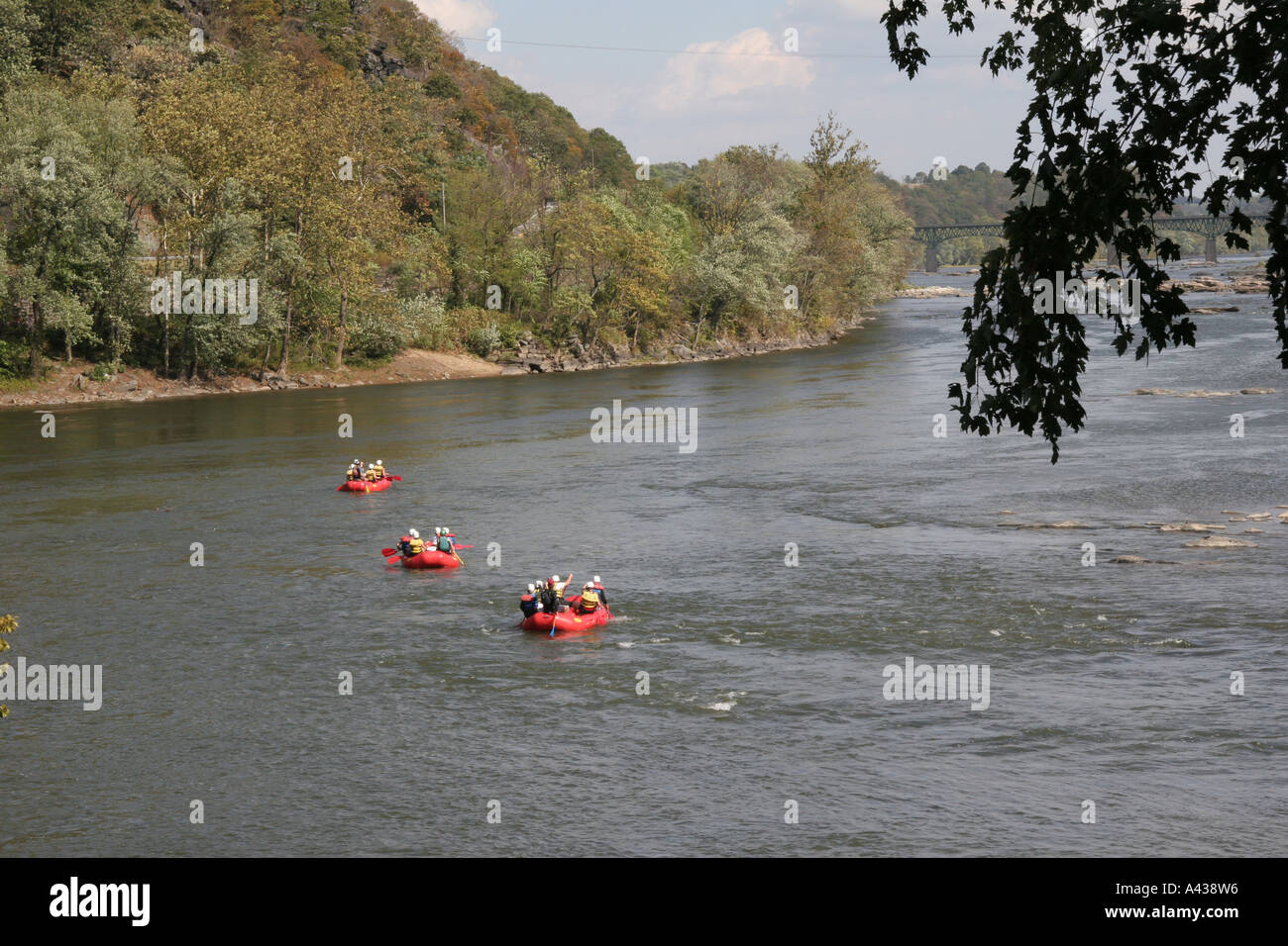 Three Boatfuls of River Rafters Stock Photo - Alamy