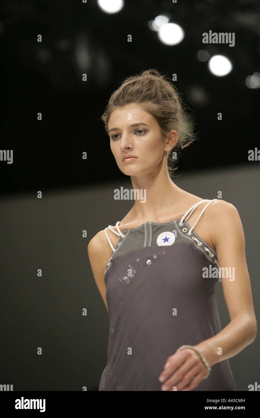 Models on catwalk at Bora Aksu show, London fashion week Stock Photo ...