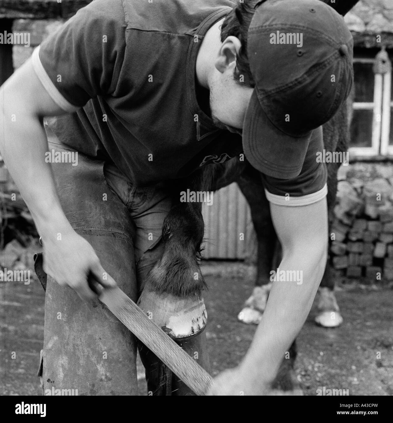 Traditional farrier Black and White Stock Photos & Images - Alamy