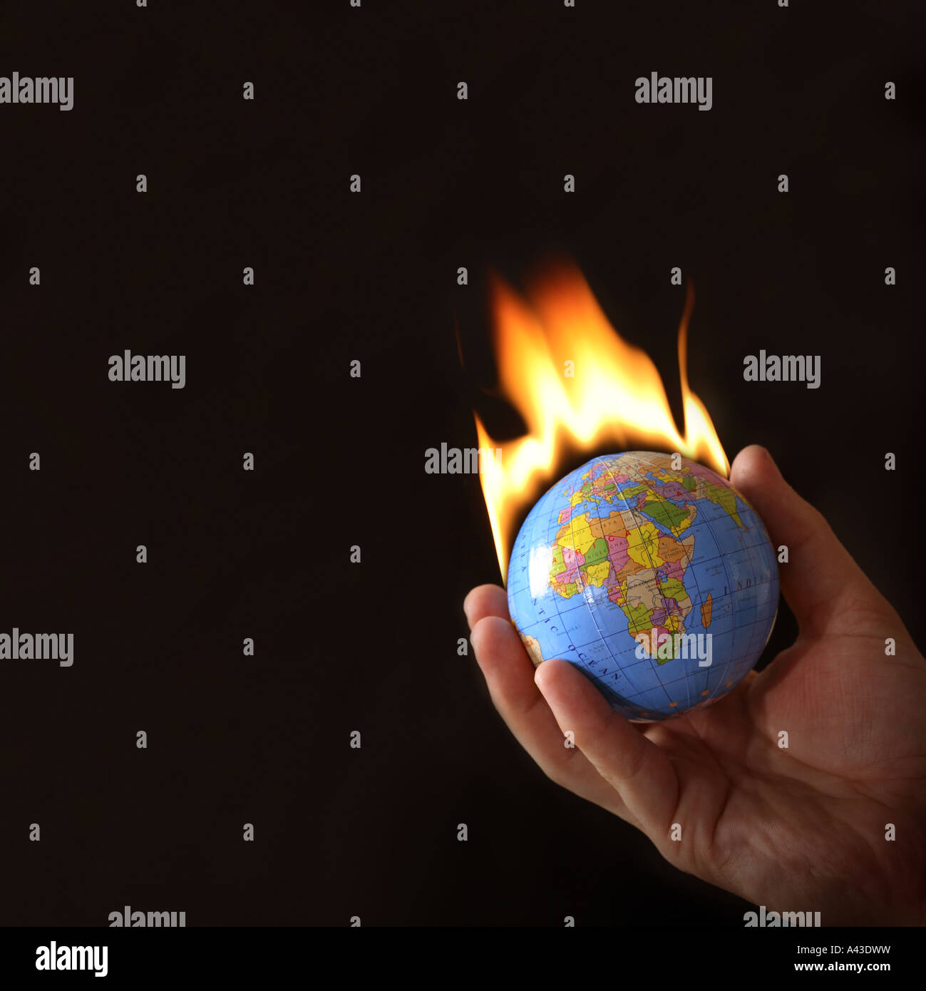 Earth Planet Fire Burn Burning Concept Heat High Resolution Stock ...