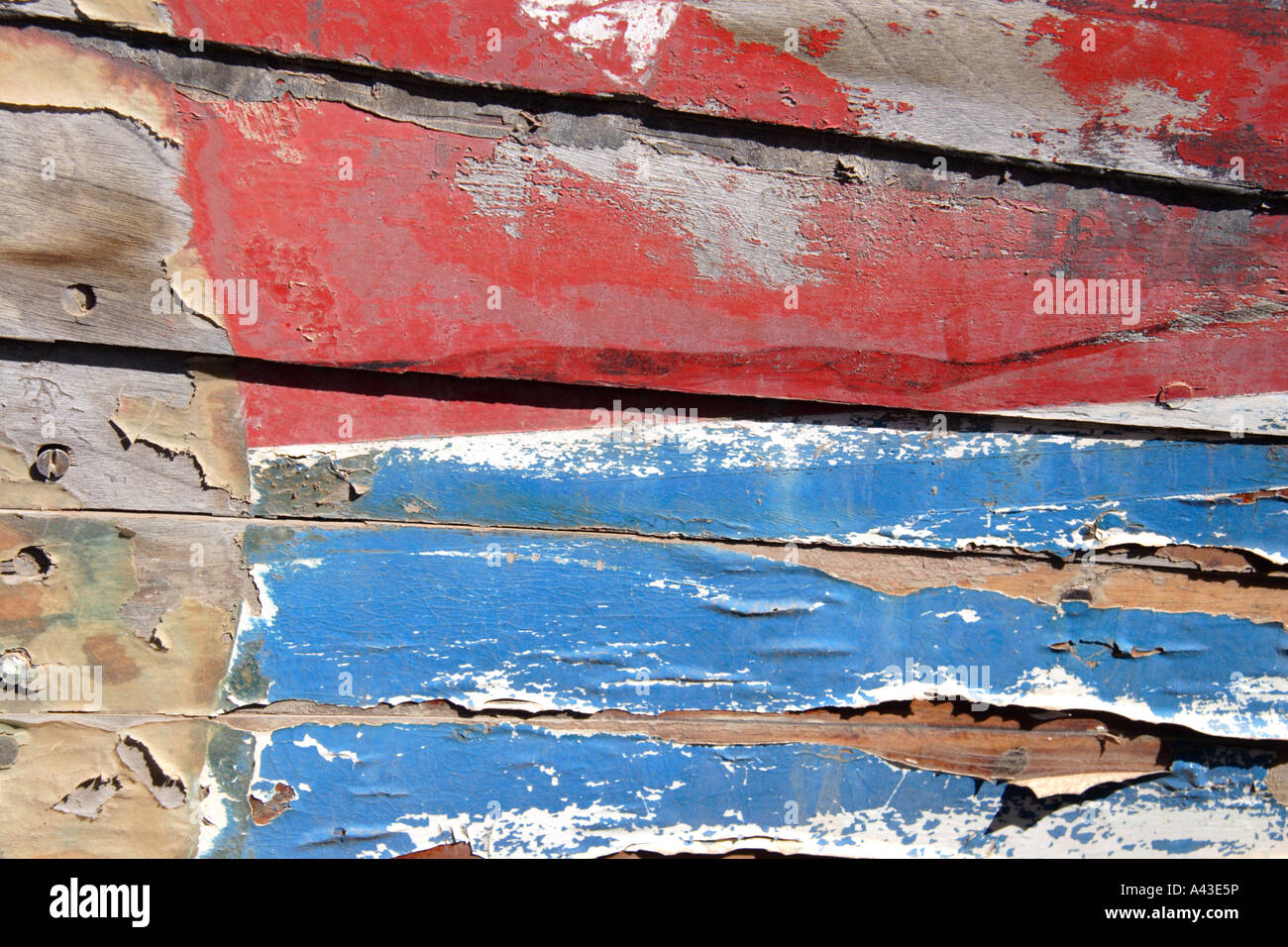 Paint flaking off a wooden boat Stock Photo - Alamy