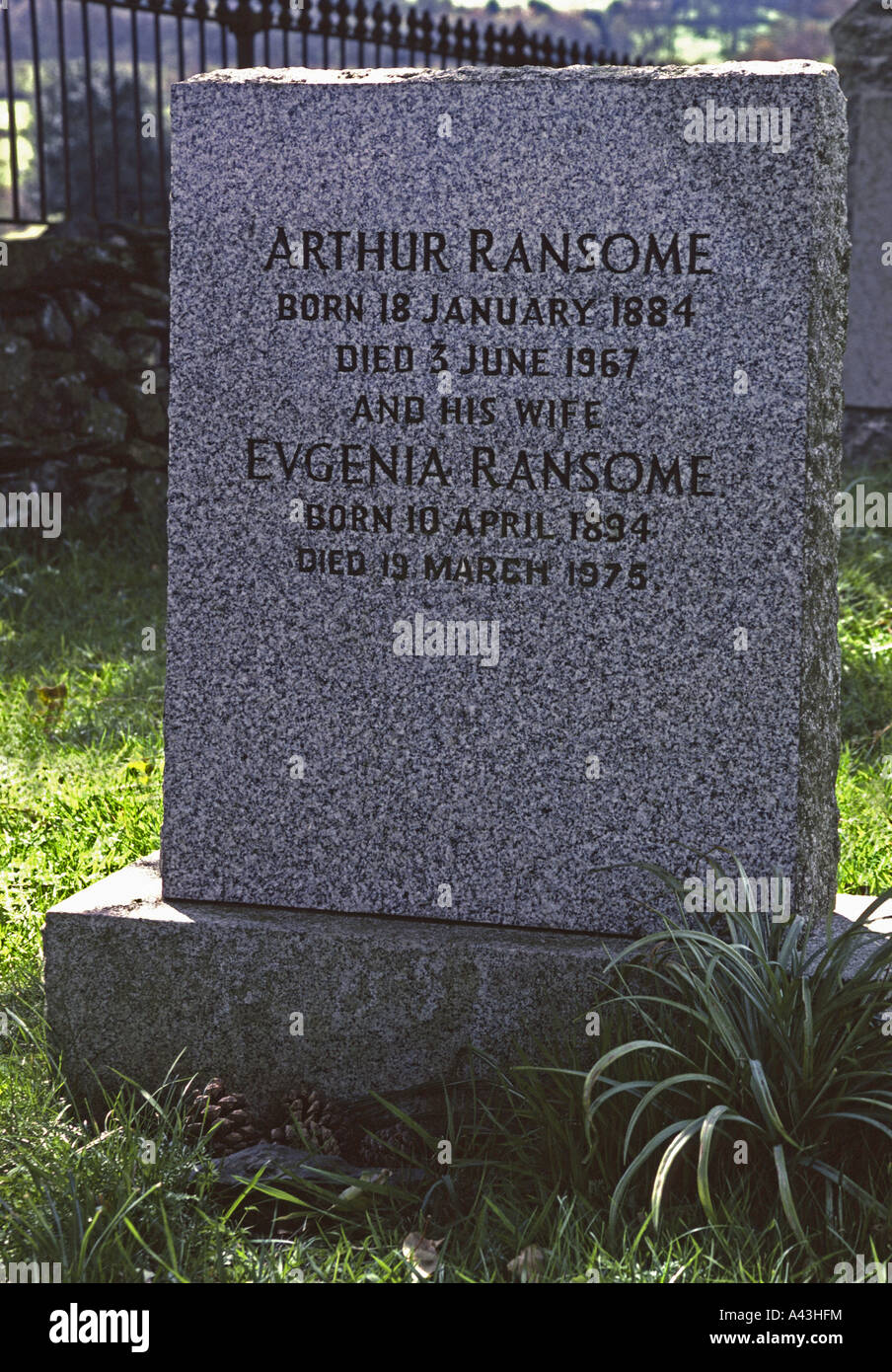Grave of Arthur Ransome and his wife Evgenia. Church of Saint Paul ...