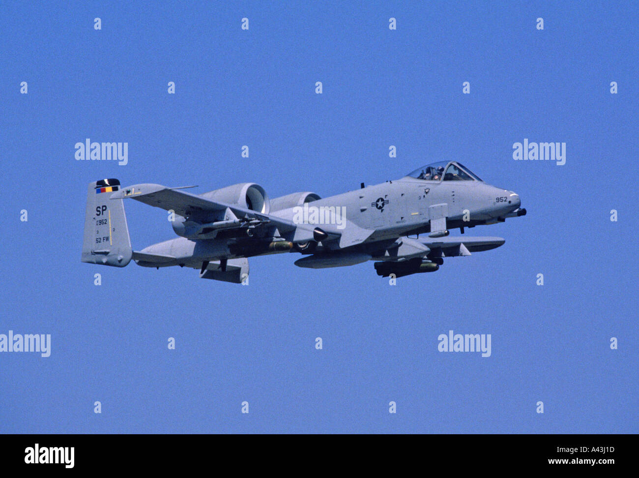 US Air Force Fairchild Republic A-10 Thunderbolt ground attack aircraft ...