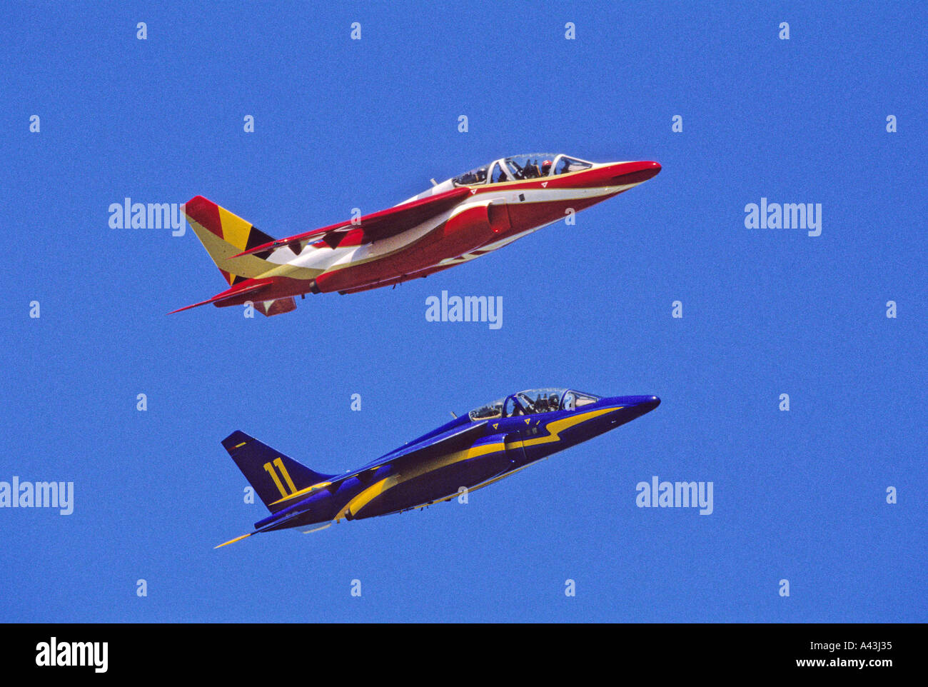 Formation flight of Belgian Air Force Dassault/Dornier Alfa Jet Stock ...