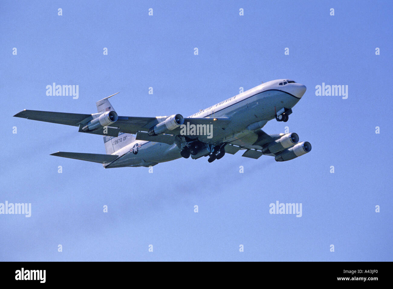 US Air Force OC-135B Open Skies observation aircraft takes off Stock ...