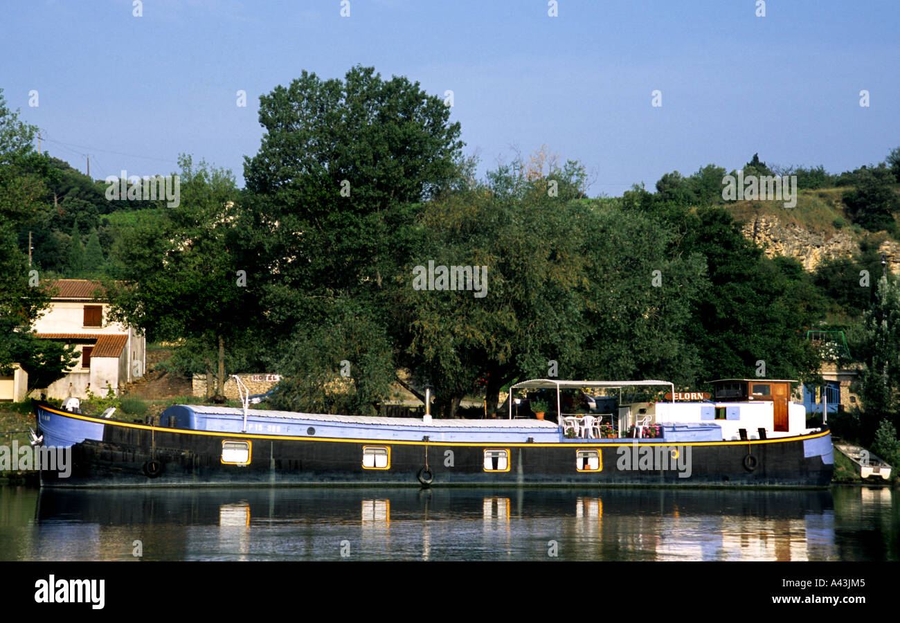 Rhone boat france French river Stock Photo - Alamy