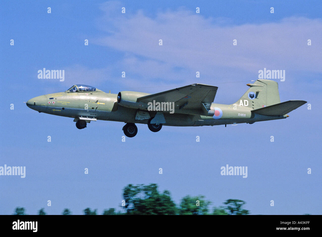 RAF English Electric Canberra RR9 aircraft landing Stock Photo - Alamy