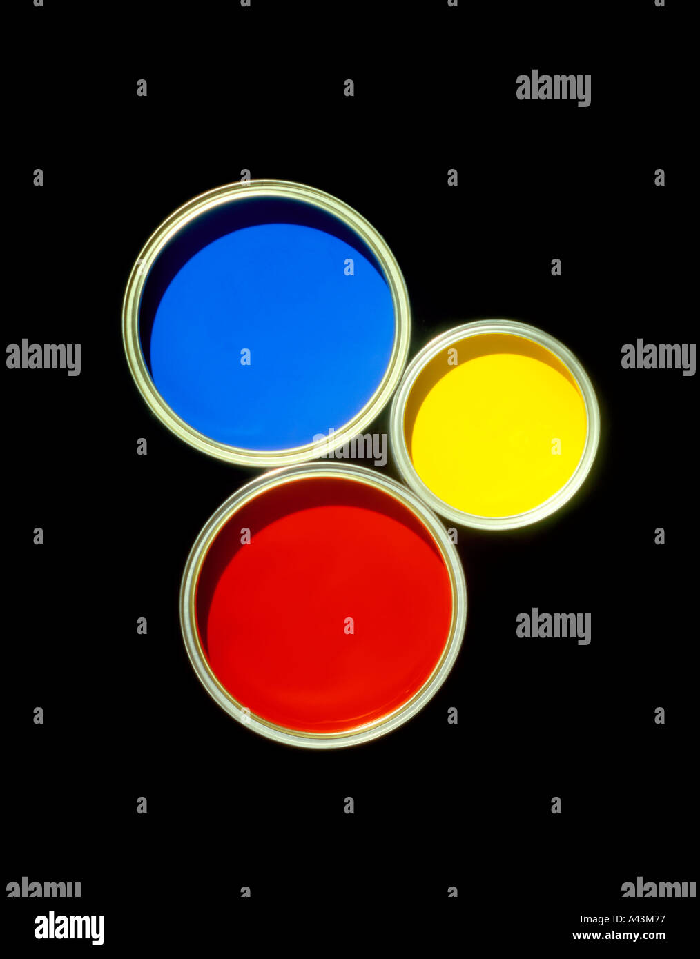 Paint tins strong colours Stock Photo - Alamy