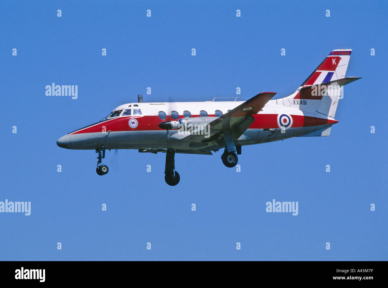 RAF Jetstream T1 approaches to land Stock Photo - Alamy