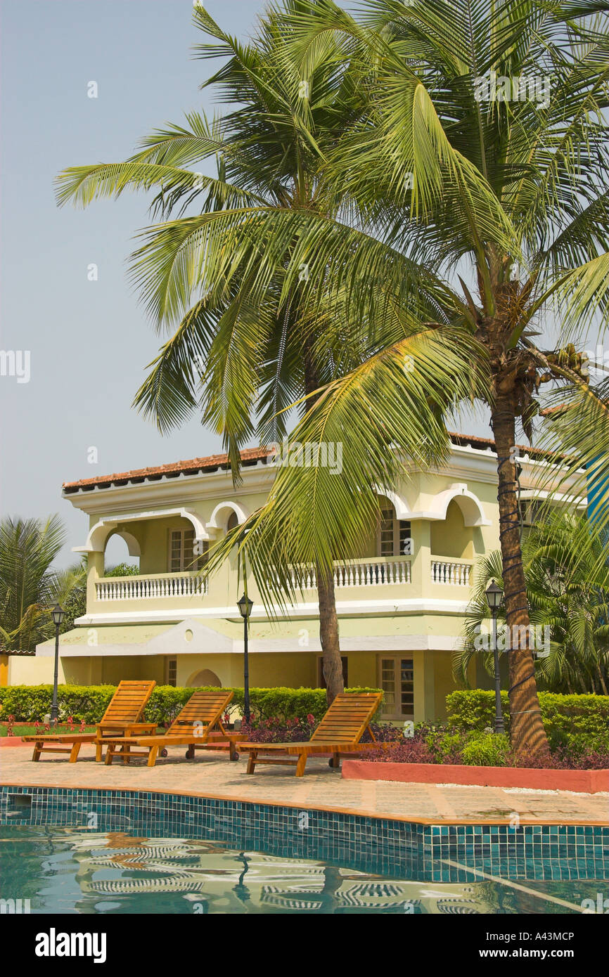 Hotel building in Goa Stock Photo - Alamy