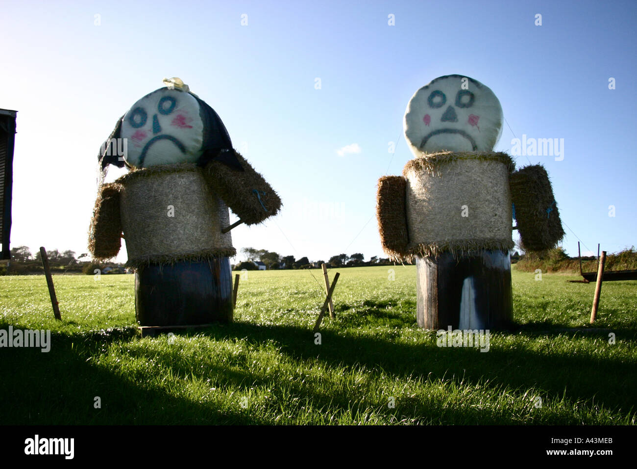 Straw kids Cornwall England Stock Photo - Alamy