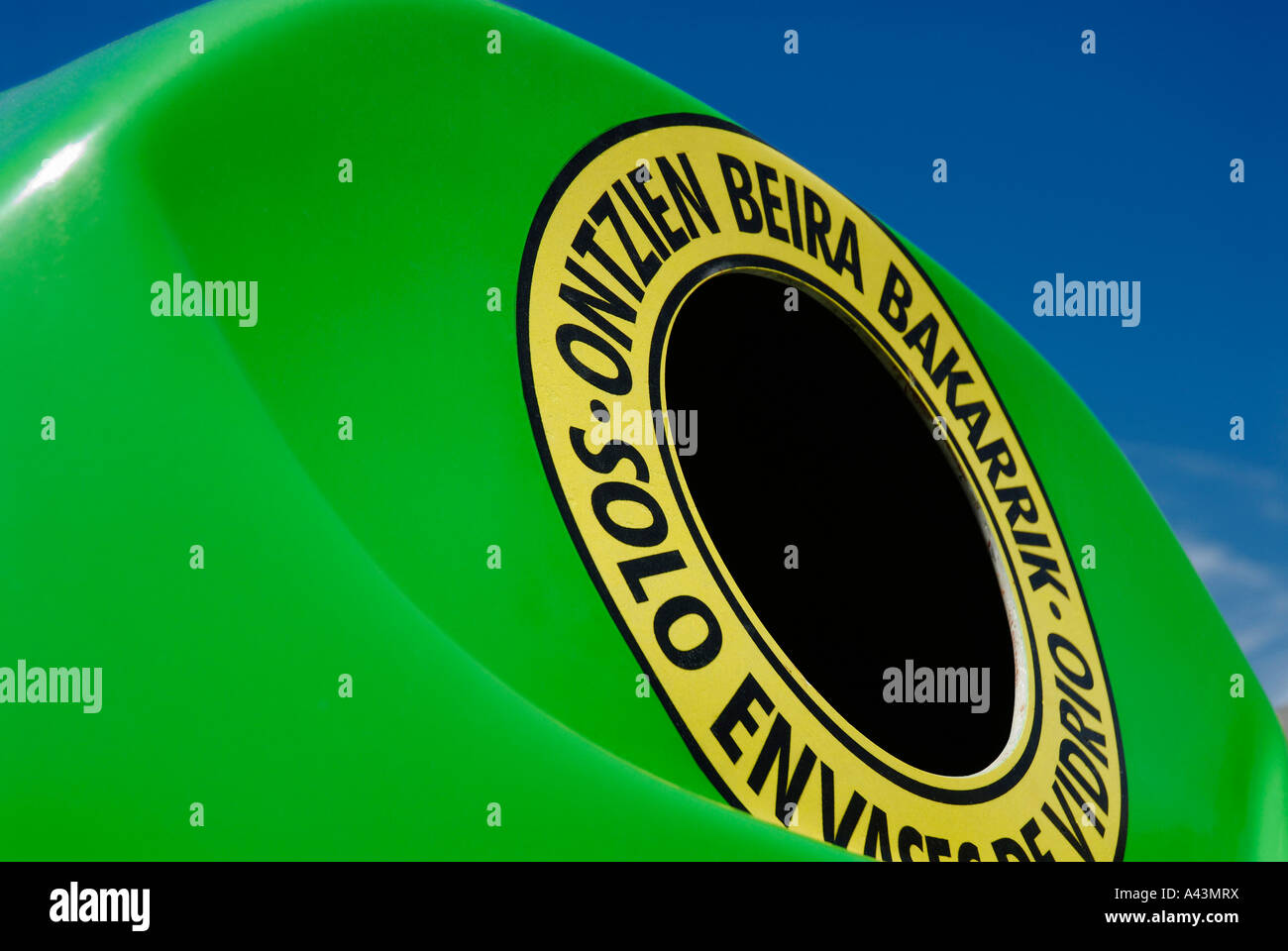 Green recycling skips hi-res stock photography and images - Alamy