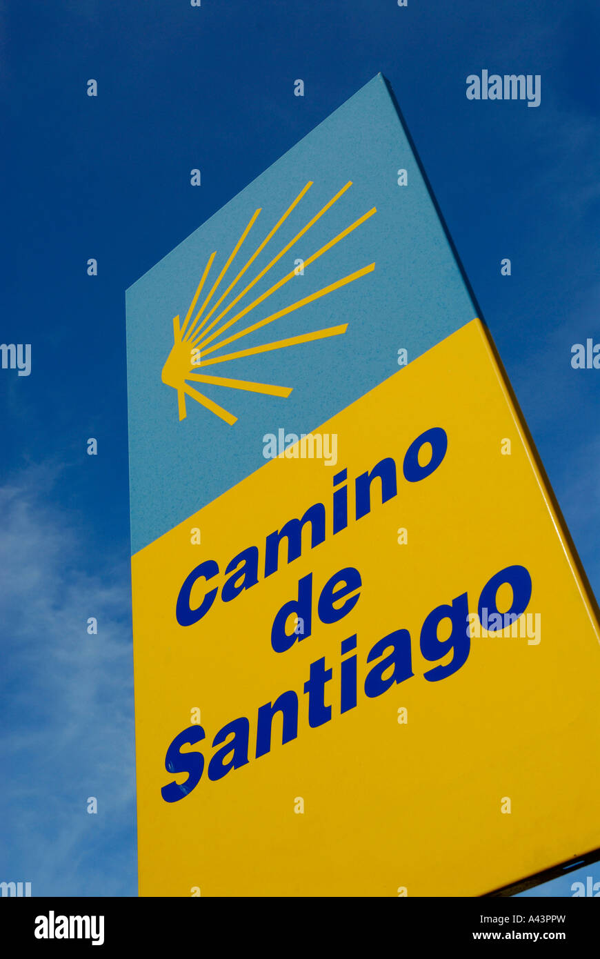 ROAD TO SANTIAGO SIGN SPAIN Stock Photo - Alamy