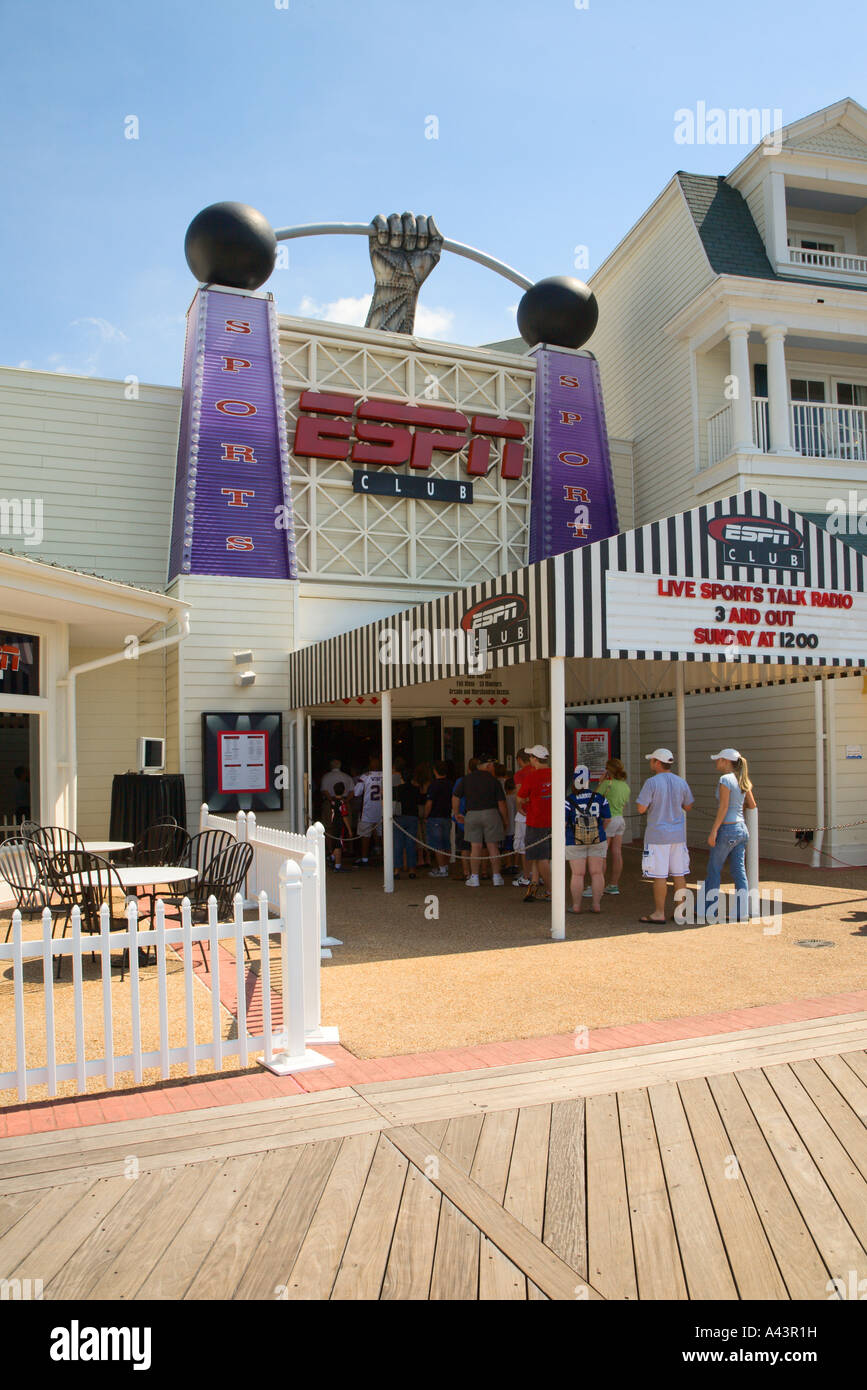 ESPN Club on Boardwalk in Walt Disney World, Florida, USA Stock Photo ...