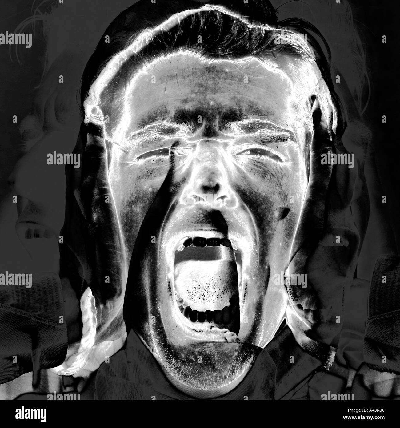 Emotions screaming Black and White Stock Photos & Images - Alamy