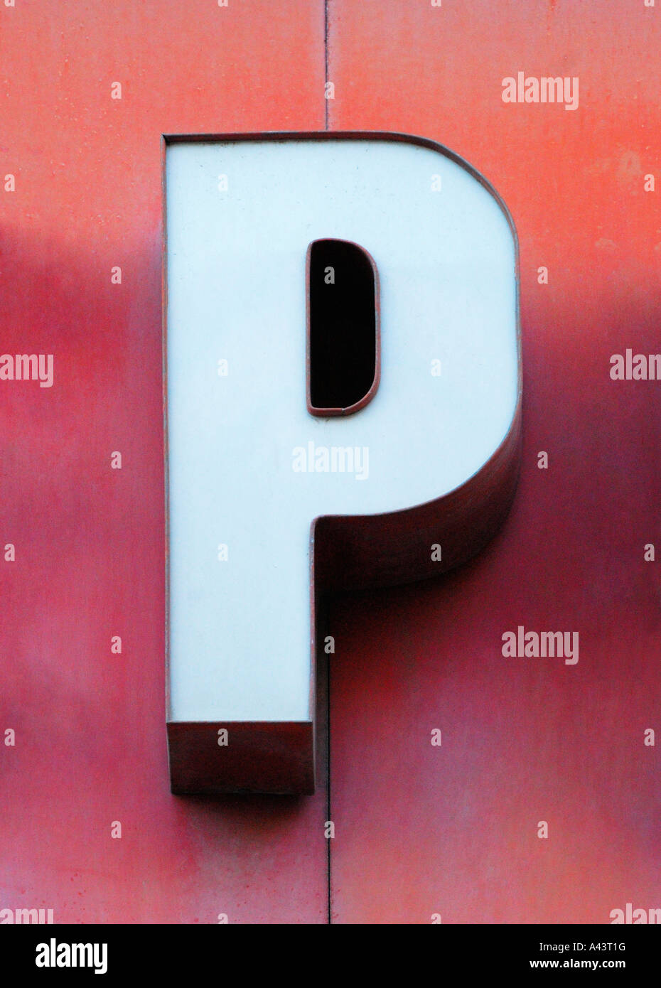 ALPHABET LETTER P ON RED BACKGROUND Stock Photo - Alamy