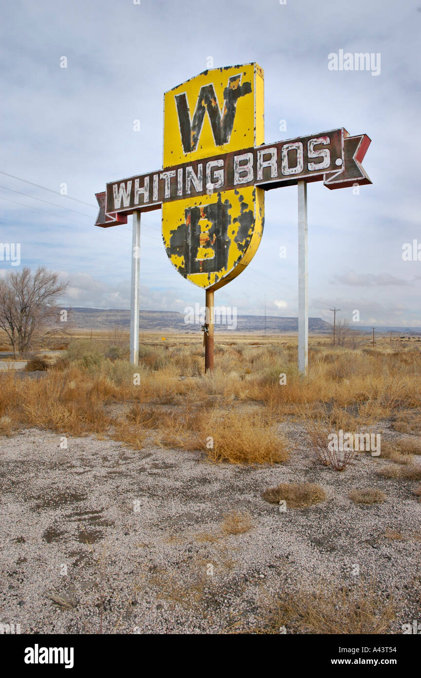 Deserted Route 66 Whiting Brothers gas station and motel in Eastern New ...