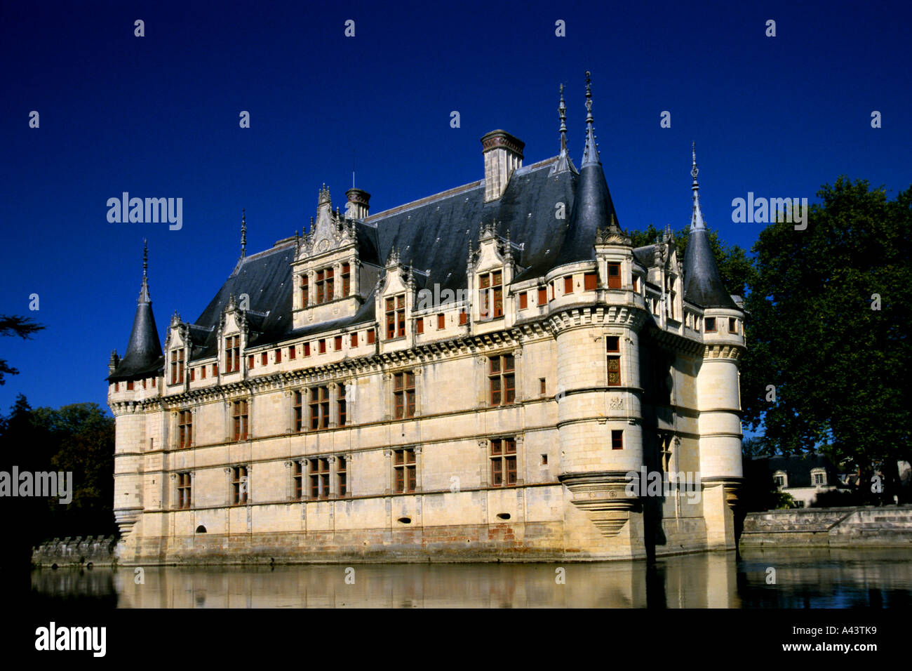 Azay le Rideau Chateau Castle Loire France French Stock Photo - Alamy