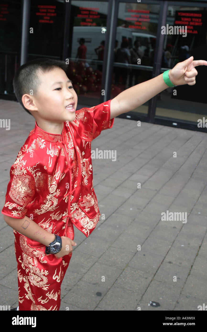 Chinese Boy In Traditional Costume Stock Photo - Alamy