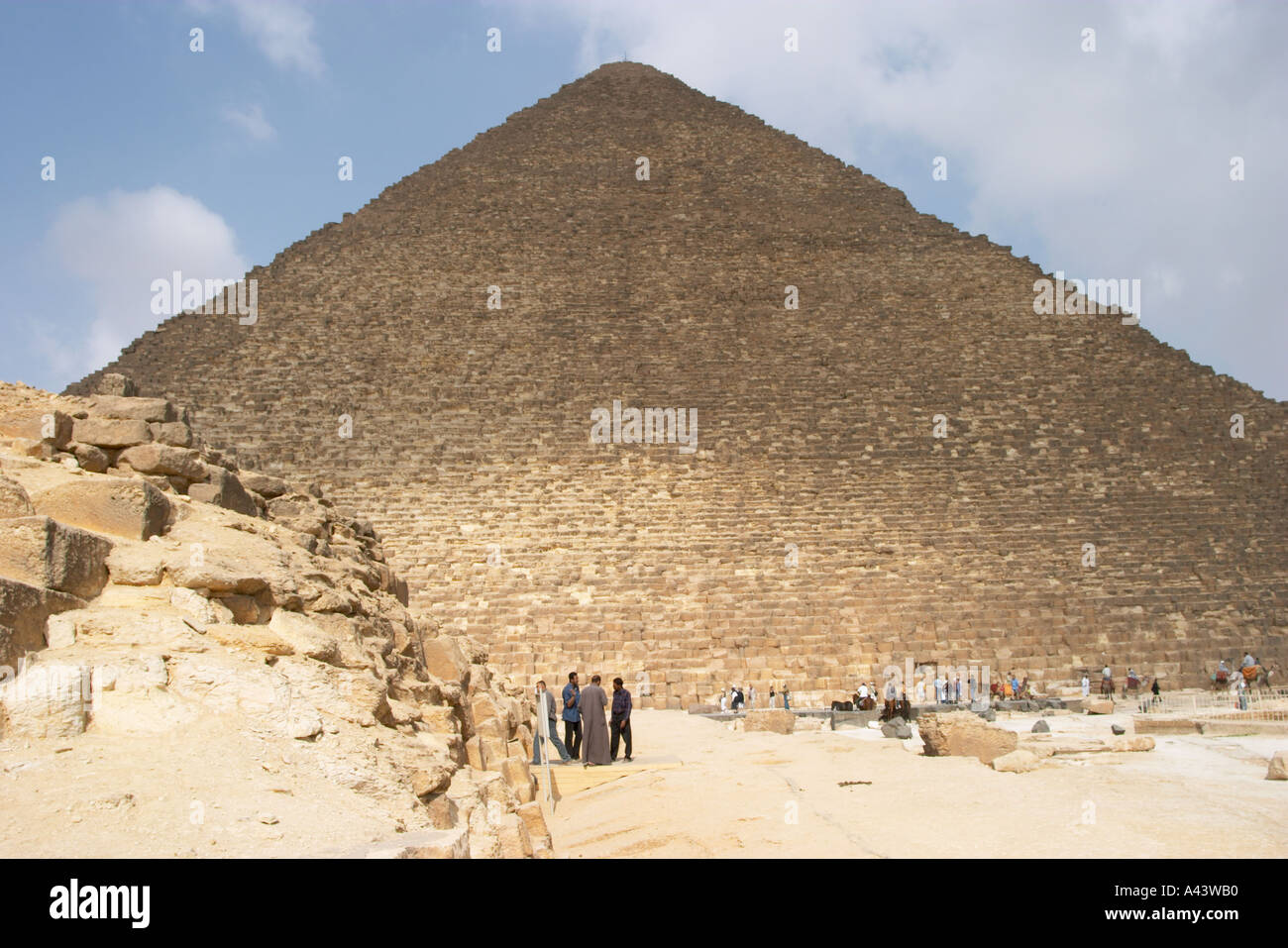 The great pyramid of Khufu (Cheops), as seen from the pyramids of ...