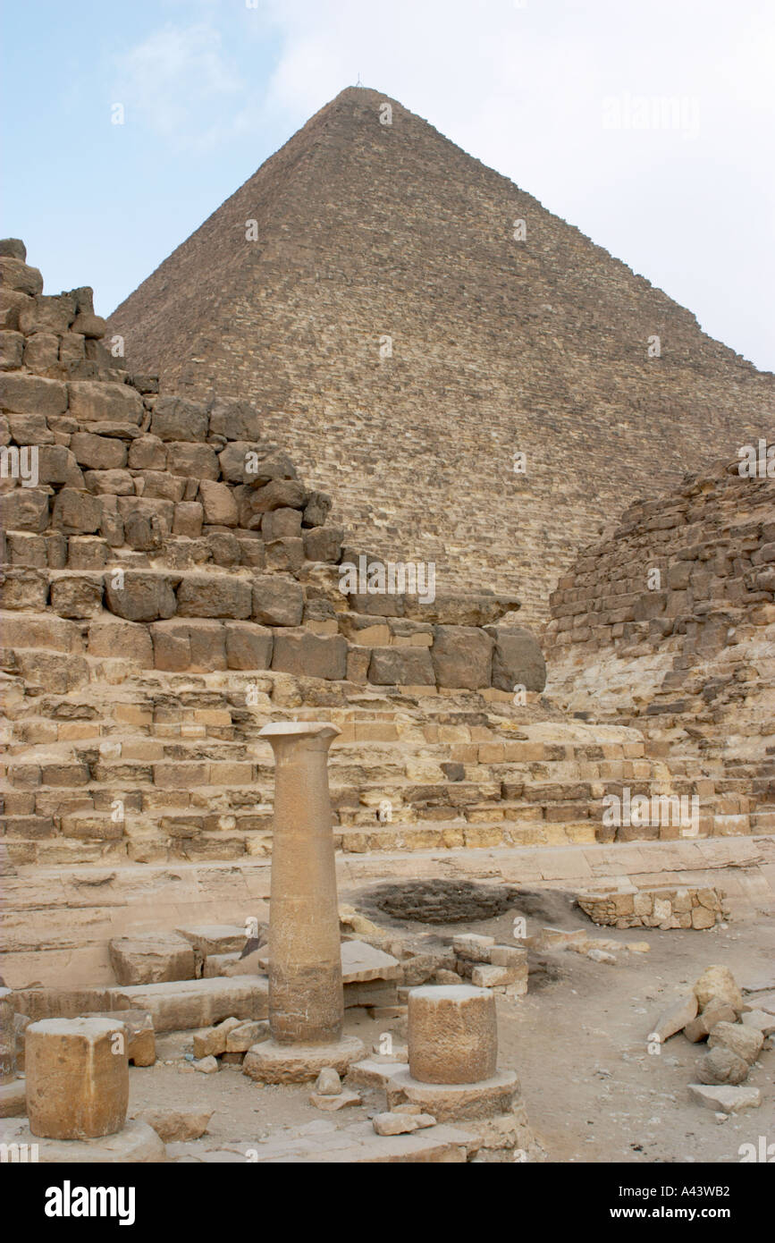 The great pyramid of Khufu (Cheops), as seen from the pyramids of ...