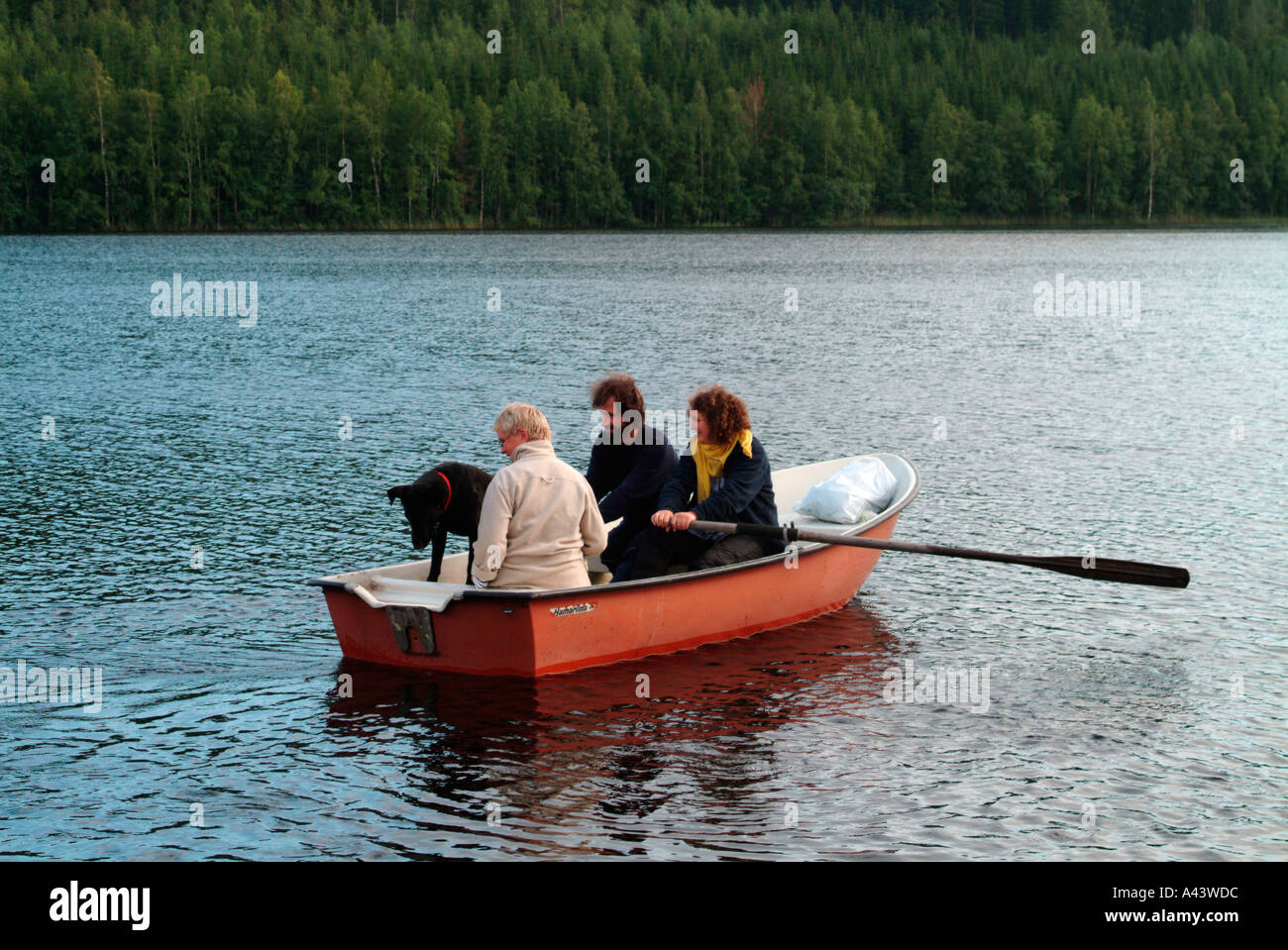Three men and a dog rowing boat hi-res stock photography and images - Alamy