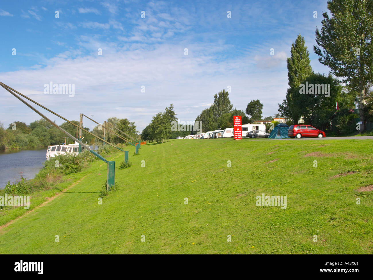 Ketch Camping and Caravan site near Worcester Worcestershire UK Stock ...