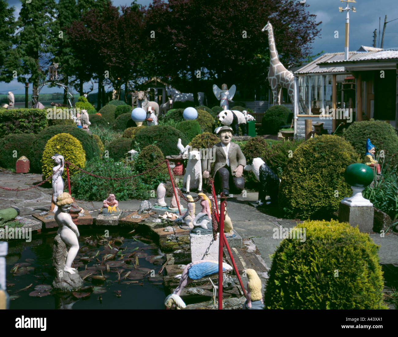 Cement Menagerie, Branxton, Northumberland, England, UK Stock Photo - Alamy