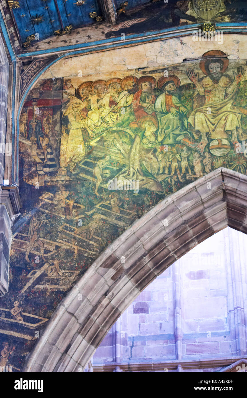 The 15th Century Doom painting in Holy Trinity Church Coventry UK Stock ...