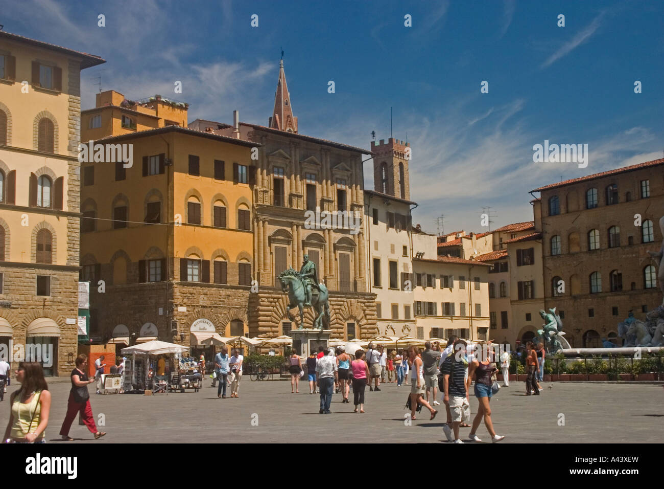 Piazza in Florence Stock Photo - Alamy