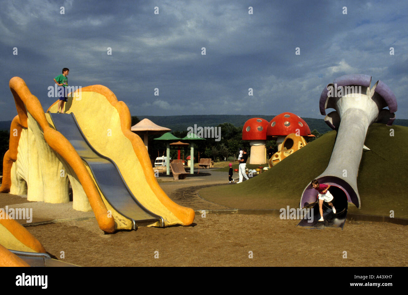 The Autoroute du Soleil Playground France French Stock Photo - Alamy