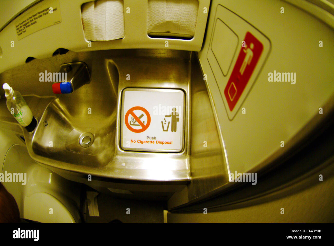 no smoking policy aircraft toilet lavatory aeroplane plane travel ...
